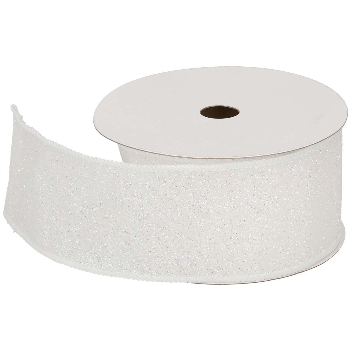 Listón Color Blanco Candy con Diamantina 9 Metros