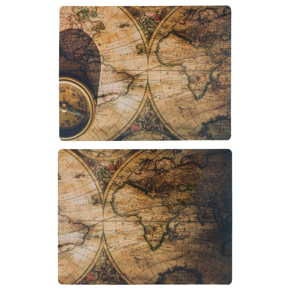 Set de 2 Manteles Individuales American Map de Mdf Crown Baccara