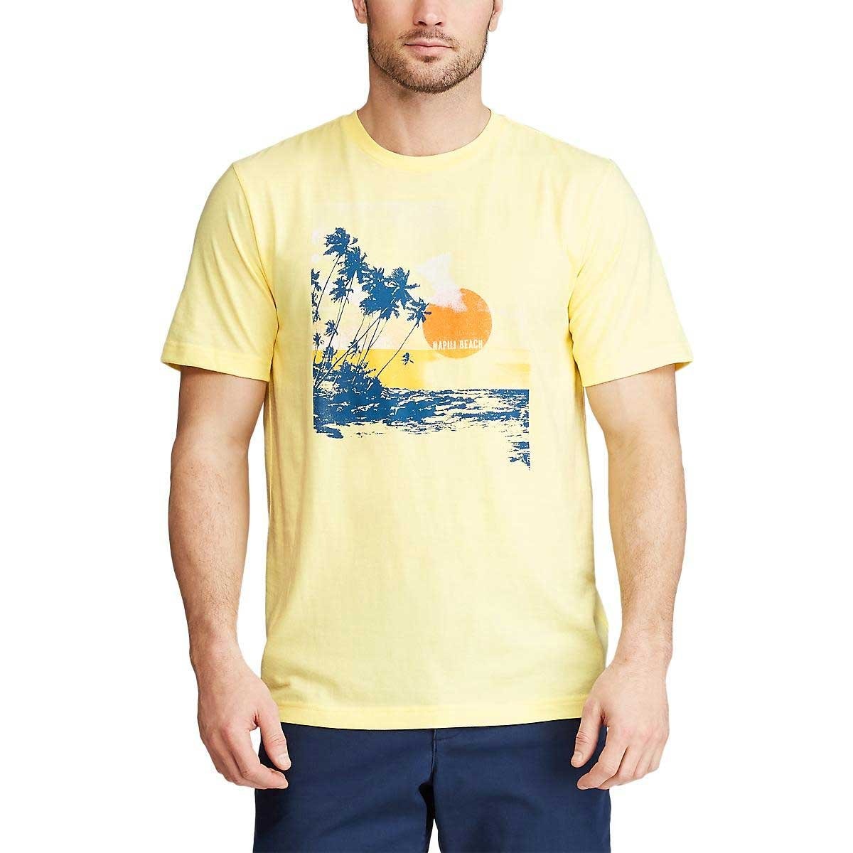Playera Amarillo Combinado con Estampado para Hombre Chaps