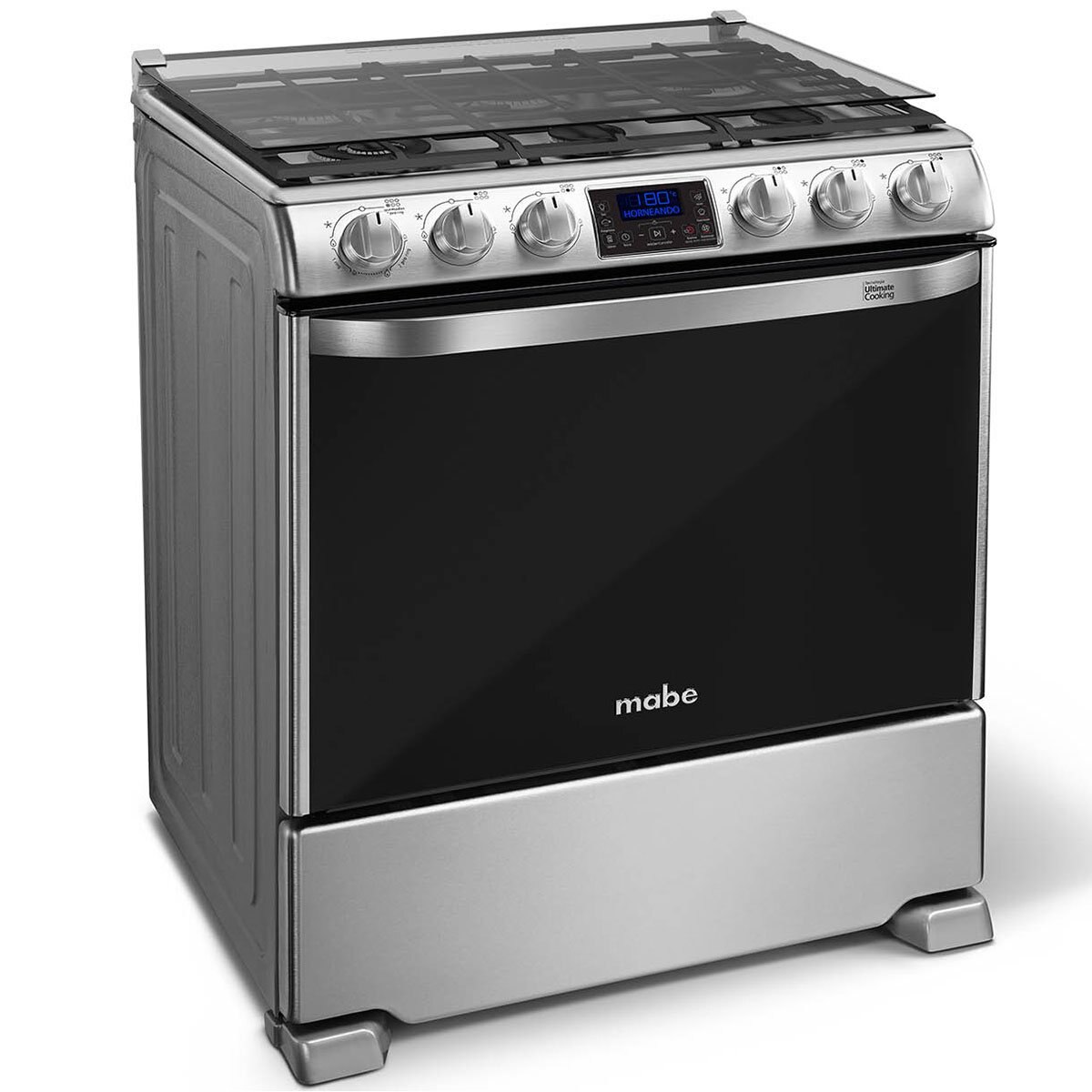Estufa mabe de acero inoxidable con vidrio negro em7695cfix0 - Sears
