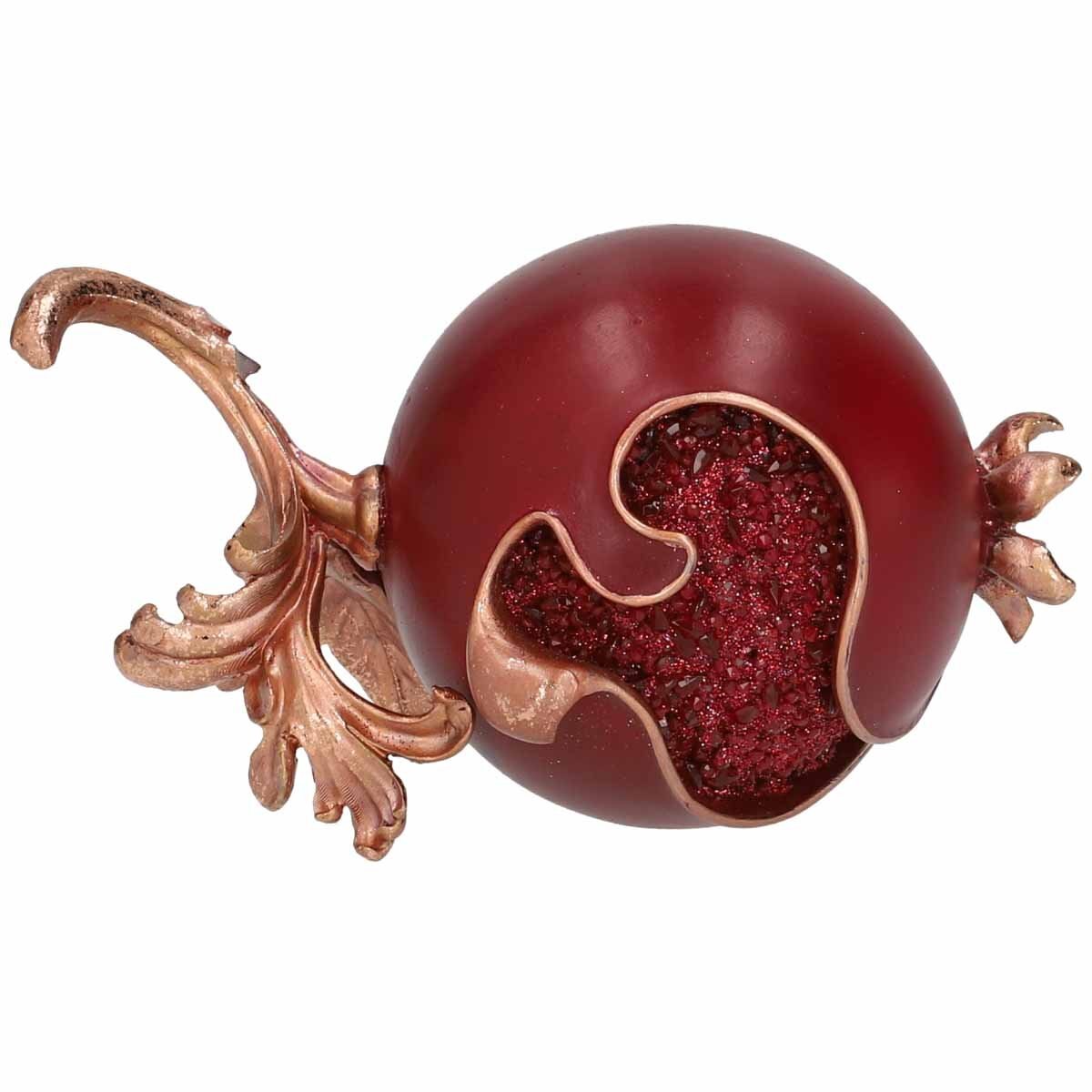 Granda de Resina Color Burgundy Y Oro 16 Cm