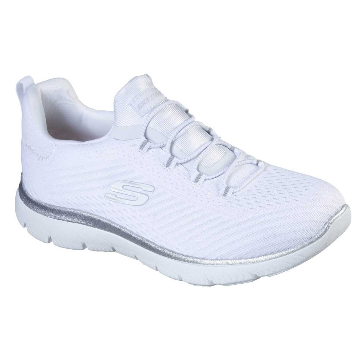 Tenis Textil con Agujeta Skechers Blanco