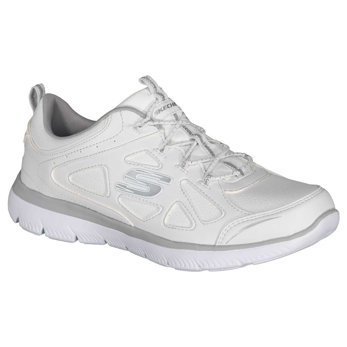 Tenis Liso con Agujeta Skechers Blanco