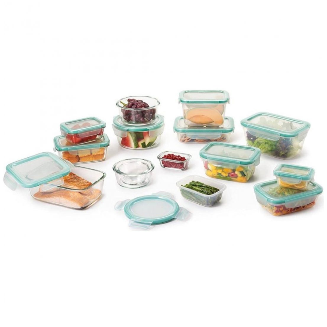 Set Recipientes Vidrio / Plastico 30 Pz Oxo Gg