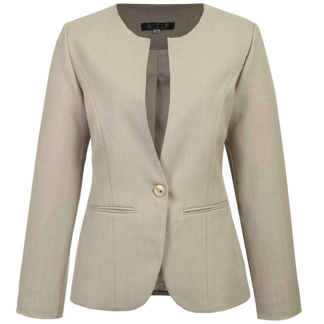 Saco Beige con Botón 2-7-5 Dos-Siete-Cinco