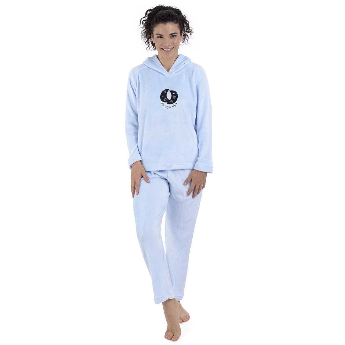 Pijama Flannel Azul con Capucha Sugar & Milk