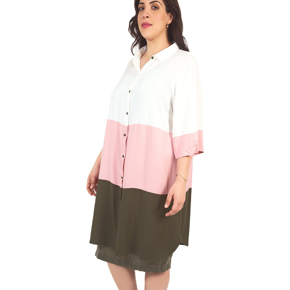 Camisa botones en contraste de color mangata para dama - Sears