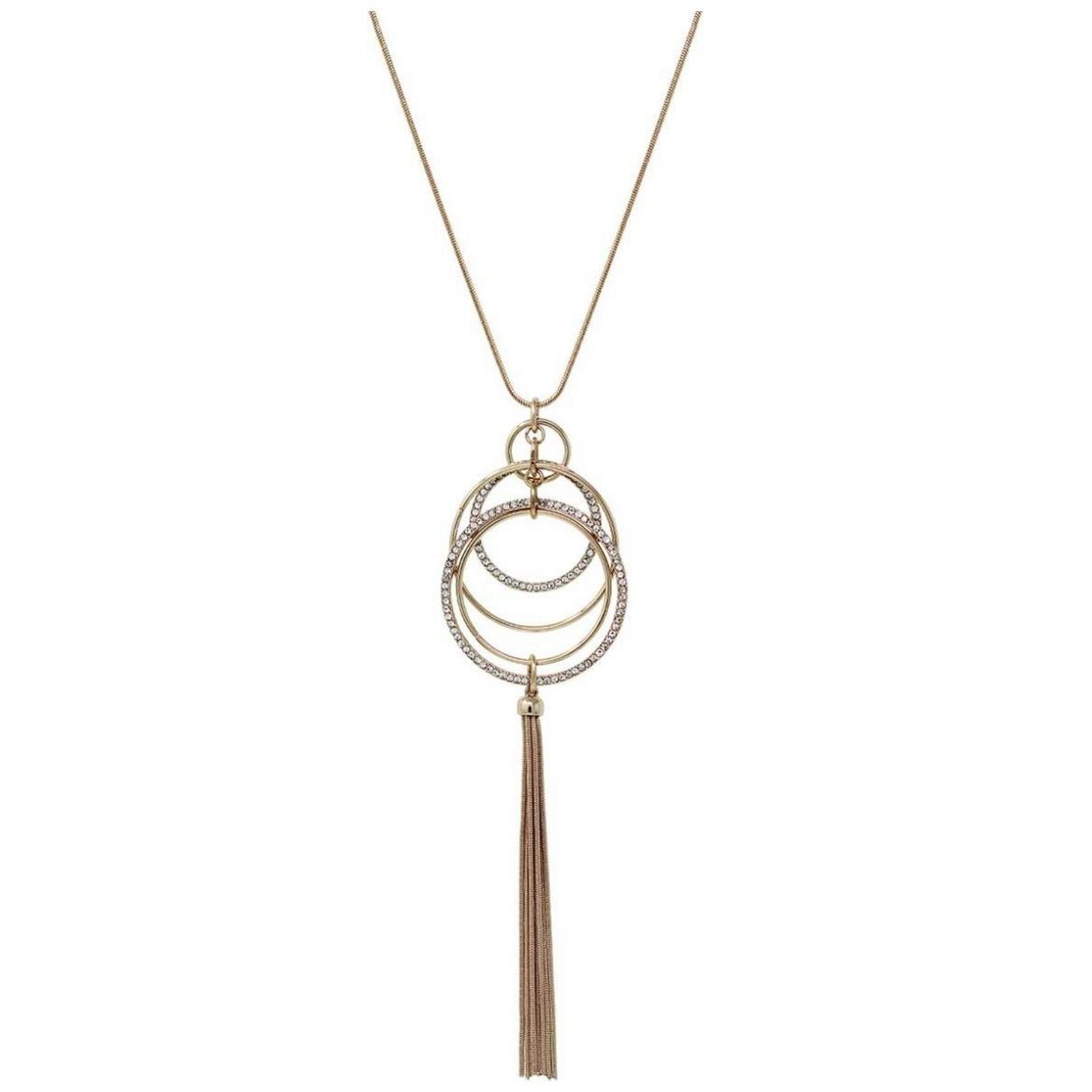 Collar Dorado Acabado Pulido con Cristal Nine West