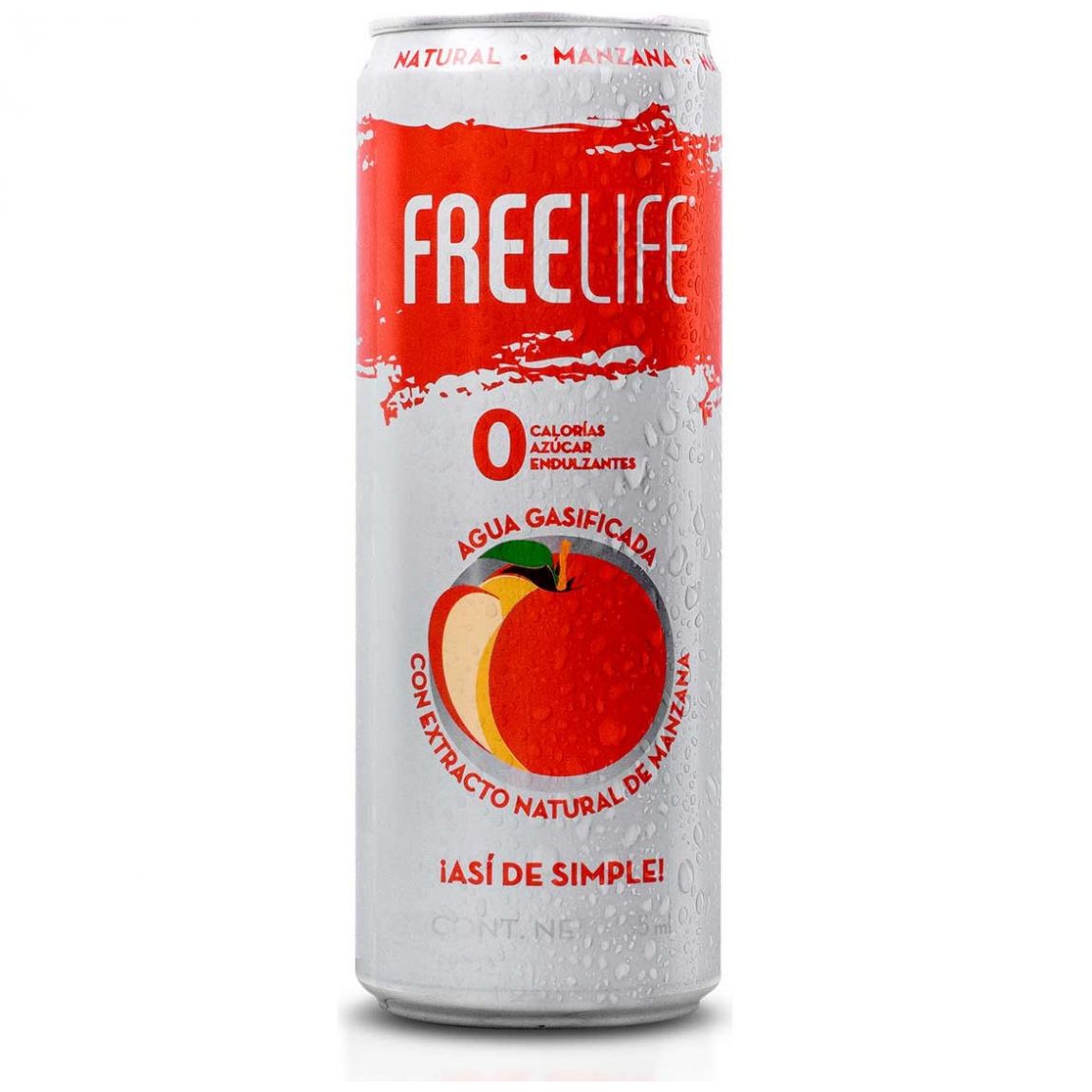 agua gasificada con extracto de manzana freelife 358 ml - Sears