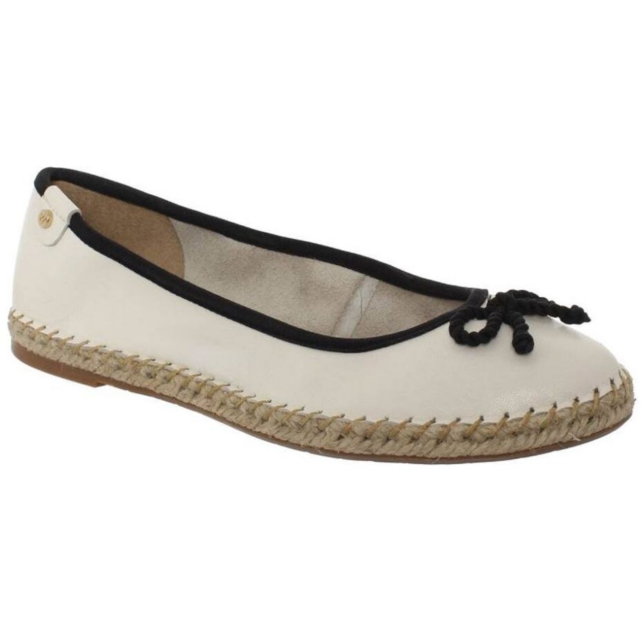 Balerina Beige Combinado Piel con Punta Redonda Y Textura Lisa Westies