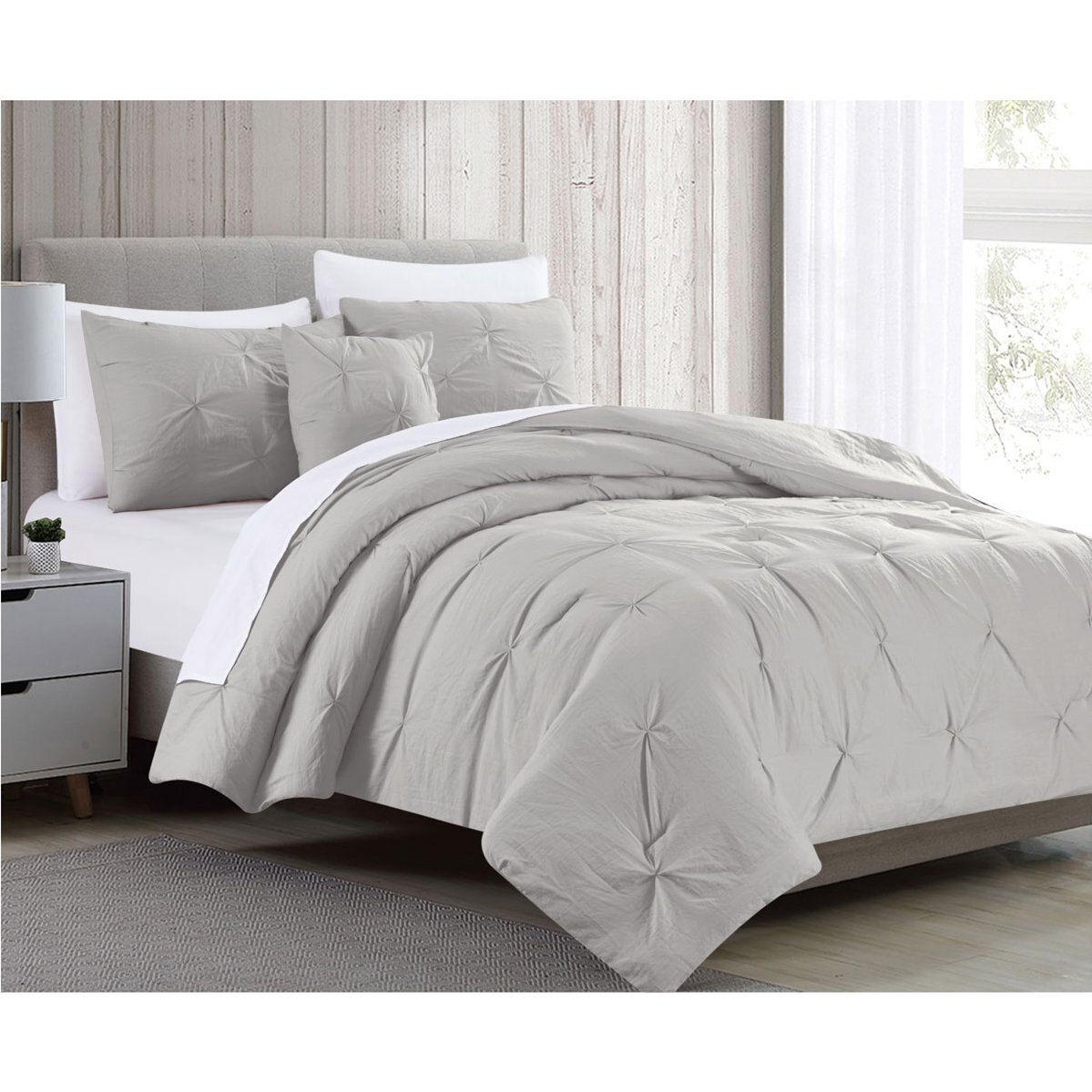 Edredón Gris Silver & Sage - King Size