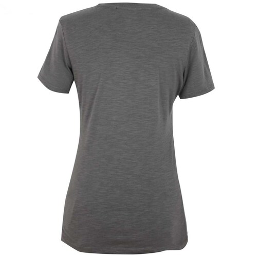 Playera Gris Manga Corta Diseño Liso Just By Basel para Dama