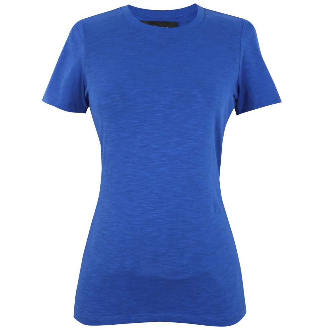 Playera Azul Manga Corta Diseño Liso Just By Basel para Dama