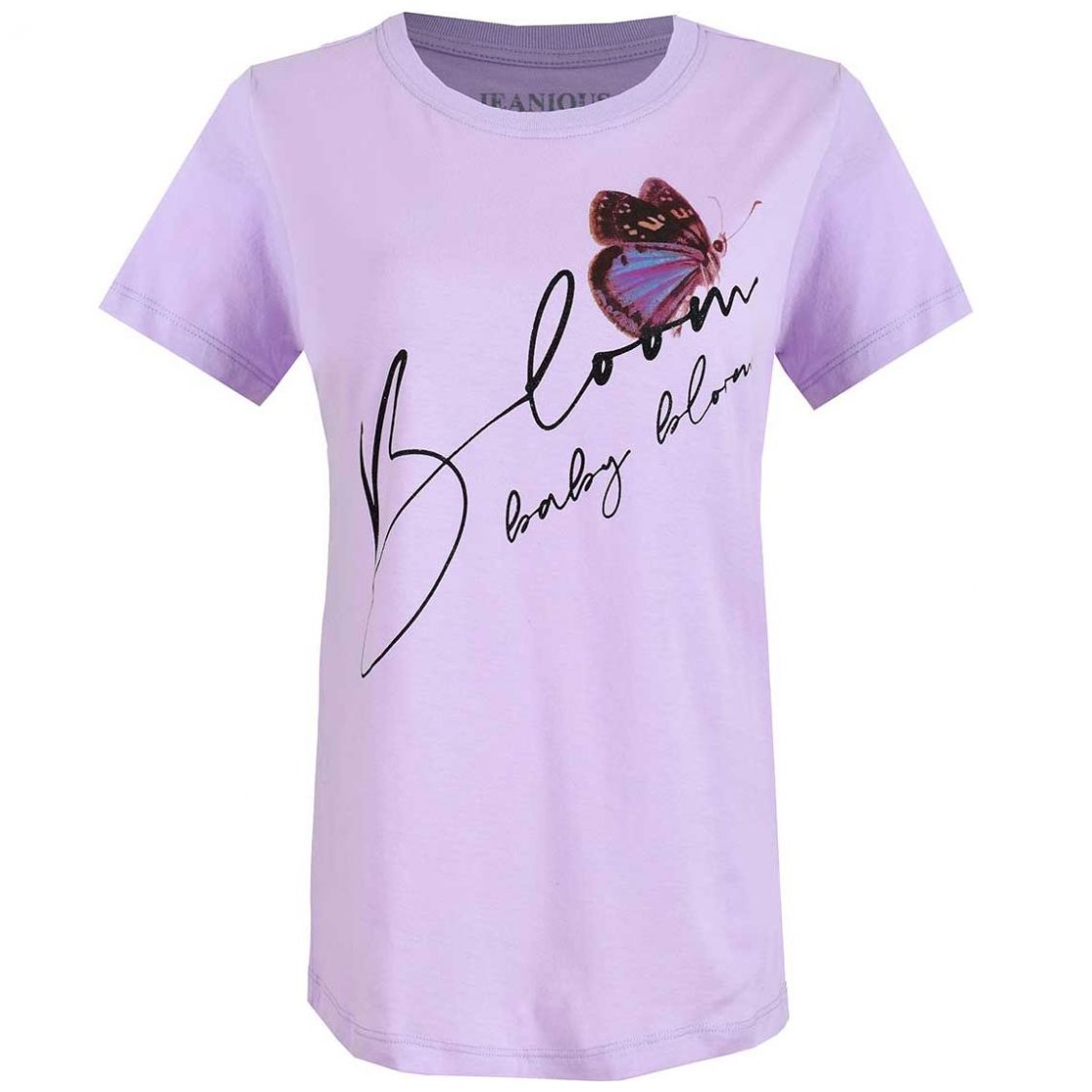 Playera Morada con Grafico Jeanious