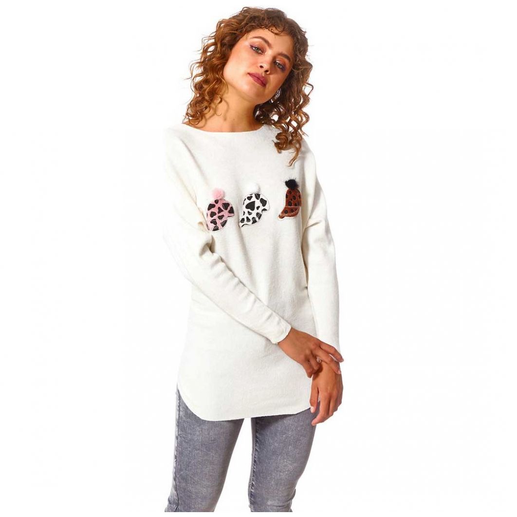 Suéter con Aplicación Good & Cool para Mujer