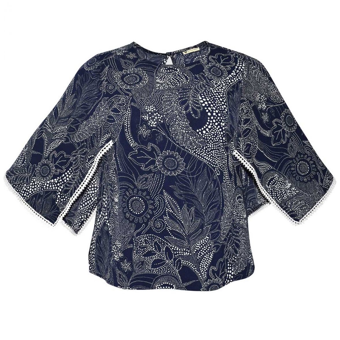 Blusa Cuello Redondo M Cuadrada Pavla Mint
