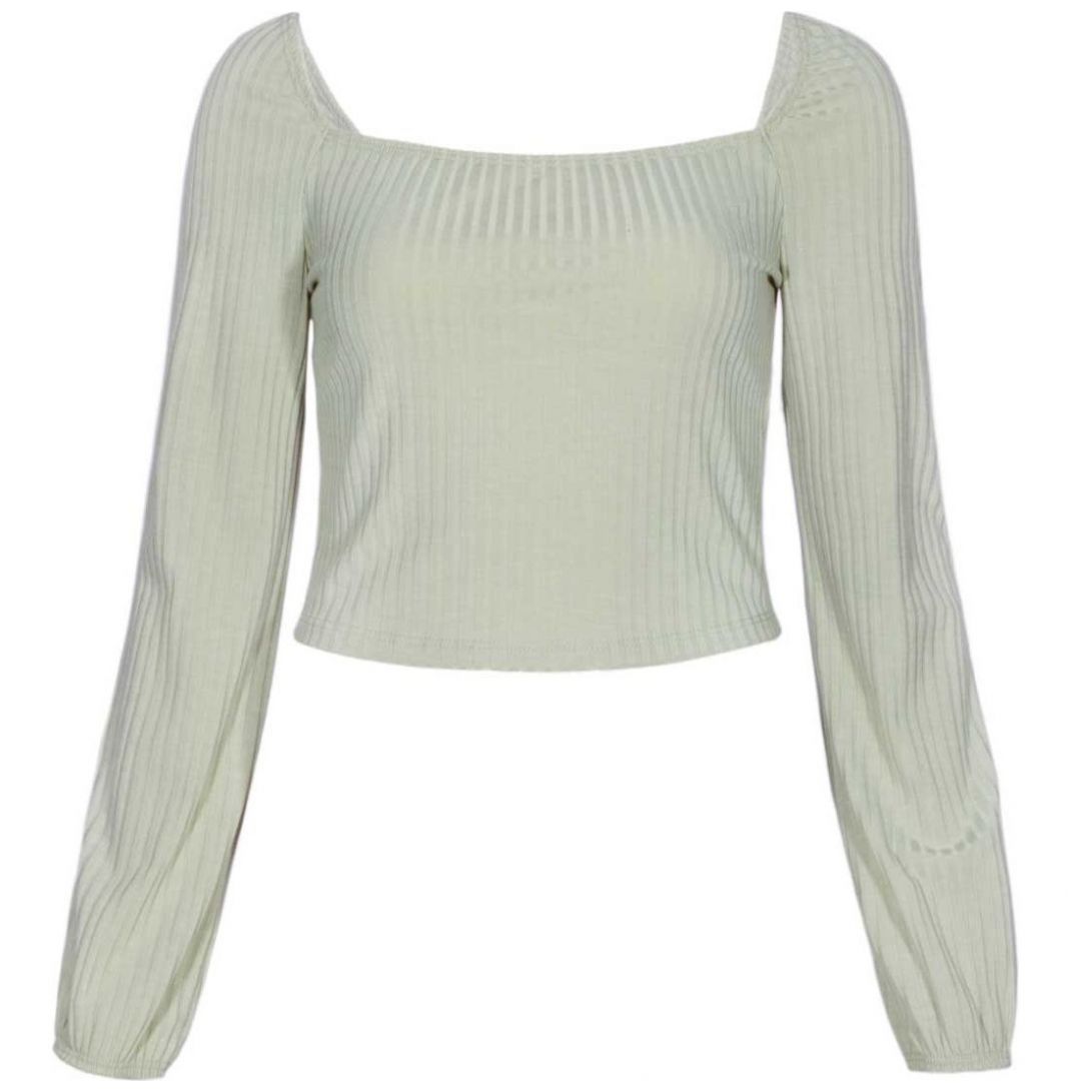 Crop Top Manga Larga Limoncello