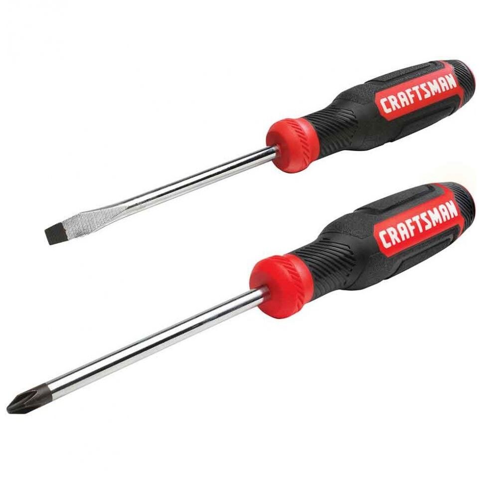 Juego 2 Desarmadores Plano y Cruz 1/4" X 4" y 2X Cmht65072 Craftsman