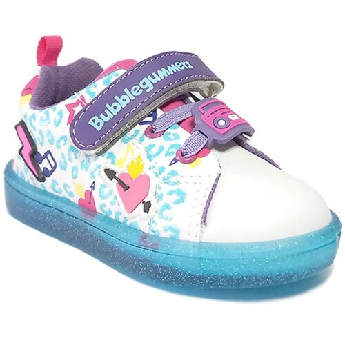 Tenis con Luz 14-19 Blanco Turquesa Bubble Gummers para Niña