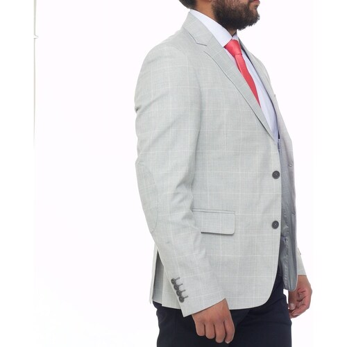 Saco para Hombre Color Gris Parches en Mangas Carlo Corinto