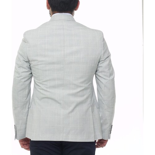Saco para Hombre Color Gris Parches en Mangas Carlo Corinto