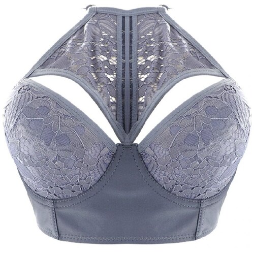 Brasier Peto Largo con Varilla Encaje en Escote Couture