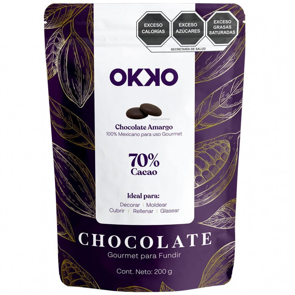 Chocolate Gourmet 70 Cacao 200 G Okko