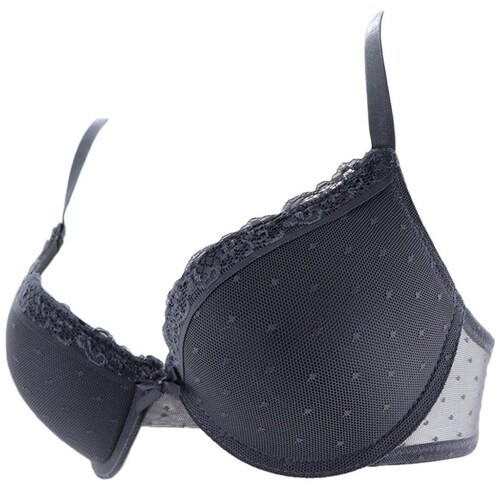 Brasier Copa Preformada con Mesh Y Encaje Couture