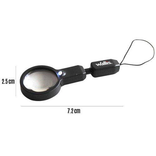 Mini Lupa Redonda con Luz 2.5Cm Wallis
