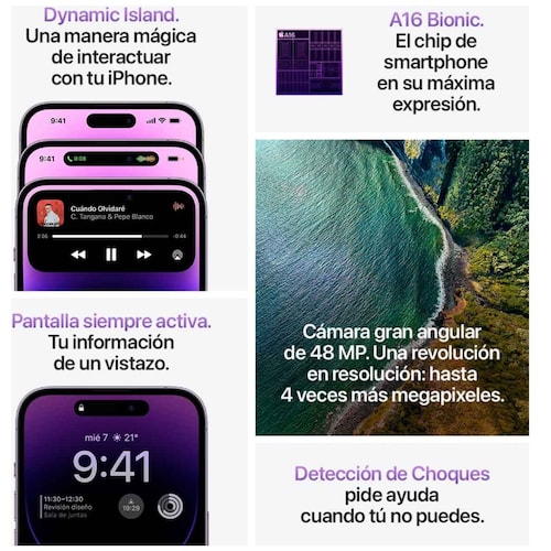 Iphone 14 Pro Max 128Gb Color Plata R4 (Telcel)