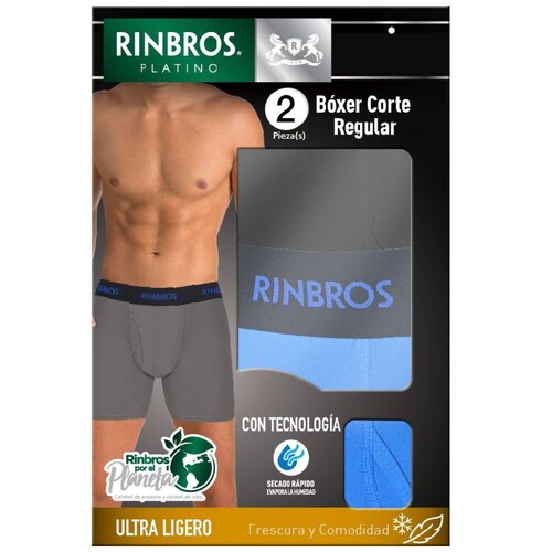 Bóxer Regular 2Pack Rinbros para Hombre