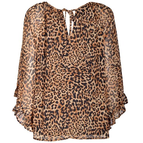 Blusa Manga Larga con Olan Davinchy para Mujer Curvy