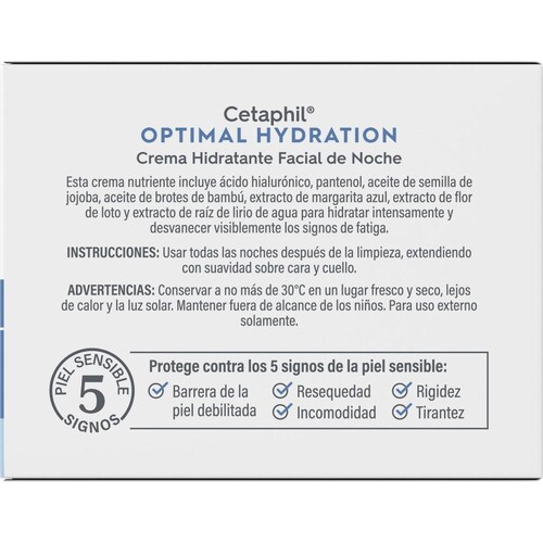 Cetaphil Optimal Hydration Crema Hidratante Facial Noche 48 Gr