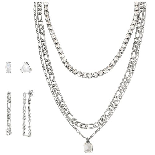 Box Set Marca Steve Madden Color Plata Acabado Pulido