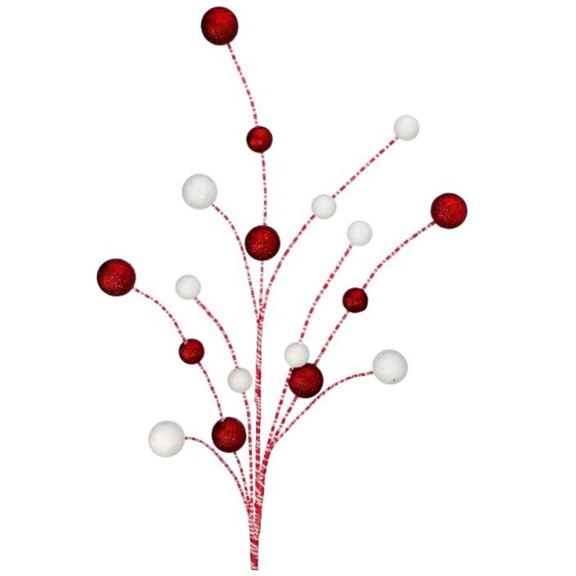 Rama Bolitas Rojas Y Blancas 65 Cm Colección Candy