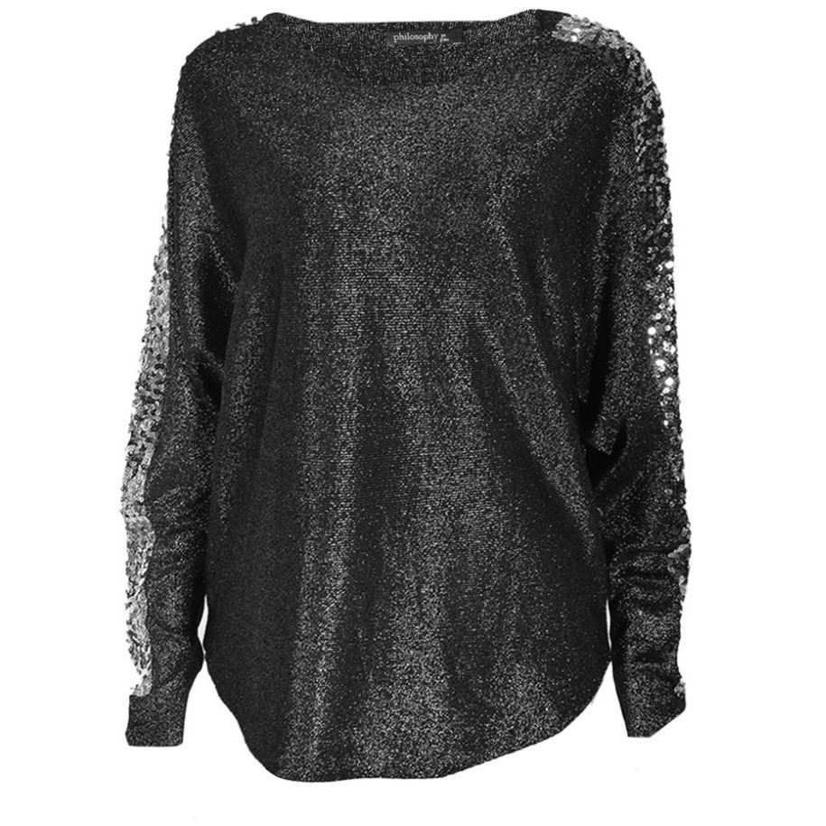 Sweater Liso Manga Ranglan Philosophy Jr Plus para Mujer