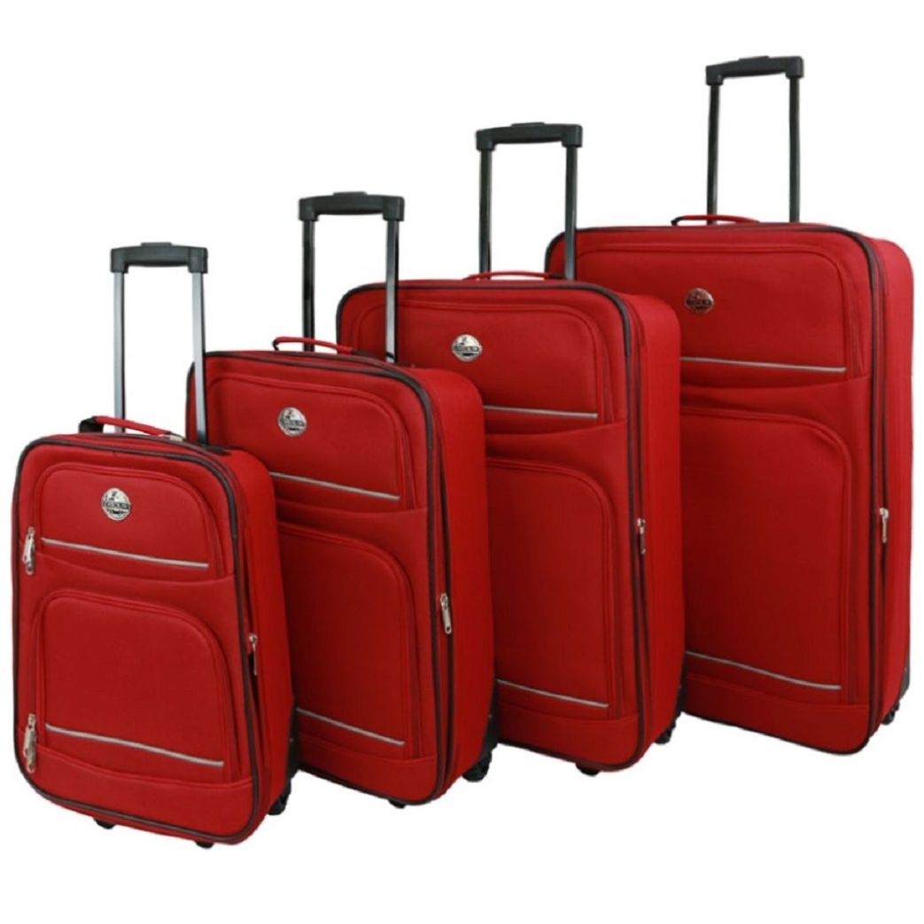 Set de 4 Piezas 16,20,24 y 28 Rojo Check In
