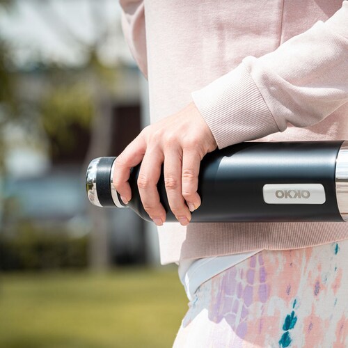 Termo Acero Inoxidable Koala Negro Mate Okko 740Ml