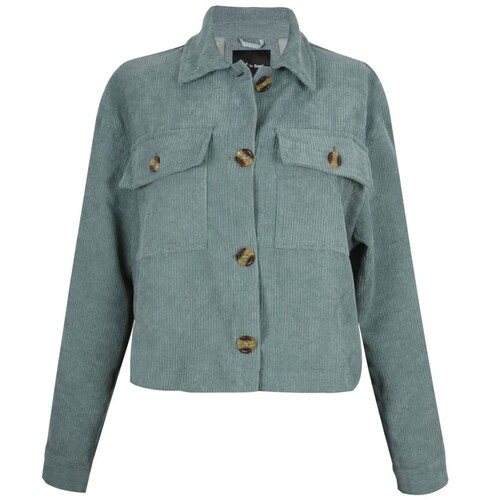 Chamarra Just By Basel Manga Larga Cuello Camisero Diseño: Pana