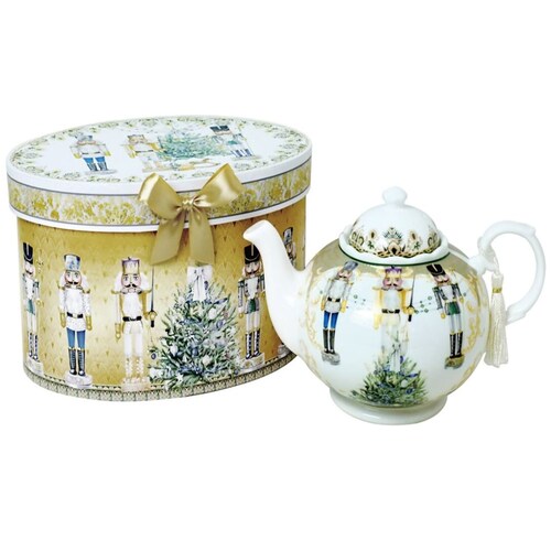 Golden Nutcracker Tea Pot en Caja Regalo Sears