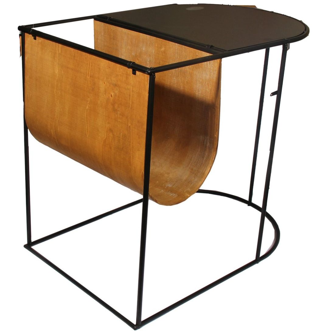 Revistero de Madera con Base de Metal 66*42*55 Cm