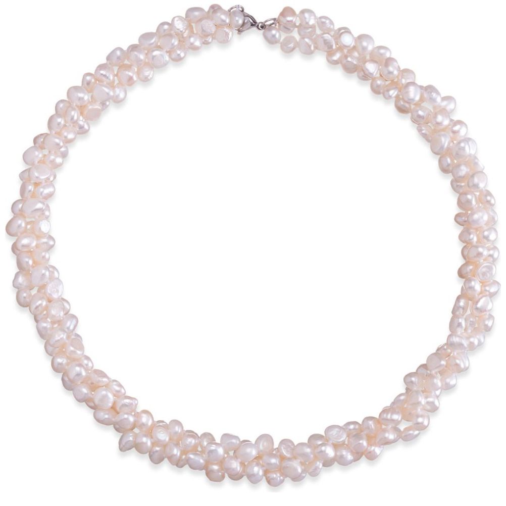 Collar 3 Hilos Perlas Blanco Sidney