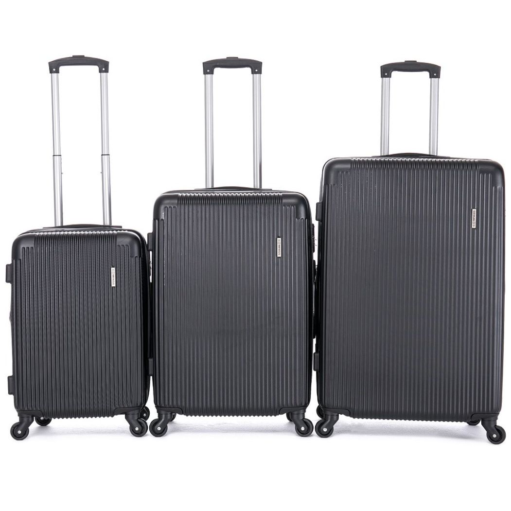 Set de 3 Maletas 20" 24" Y 28" Negro Compass