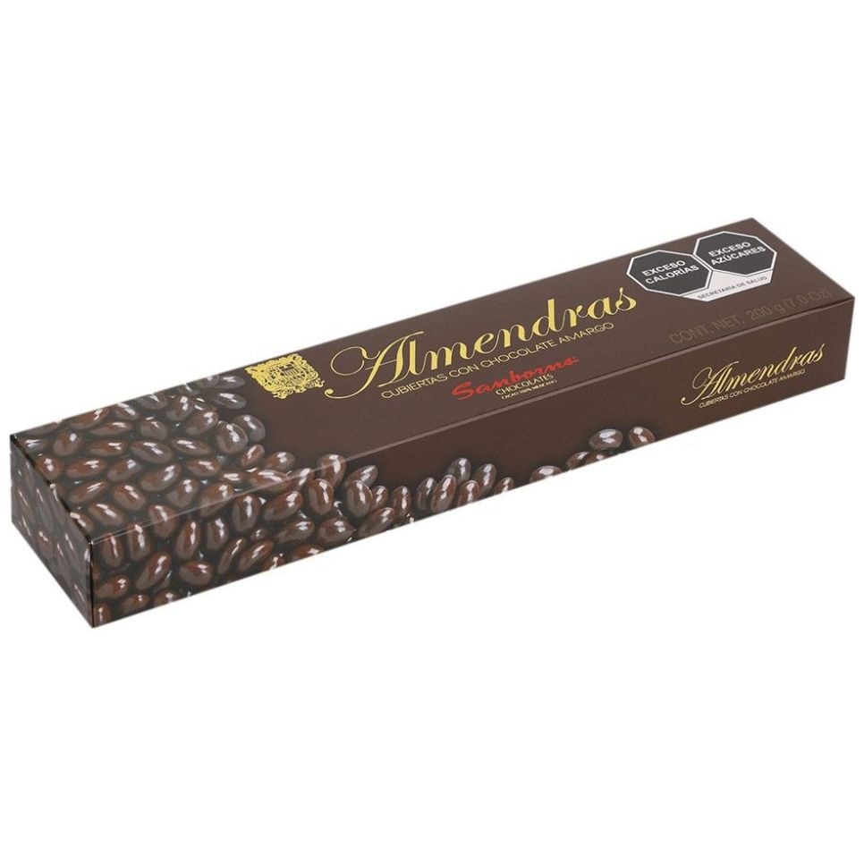 Caja de Almendras Cubiertas de Chocolate Amargo de 200 G Sanborns