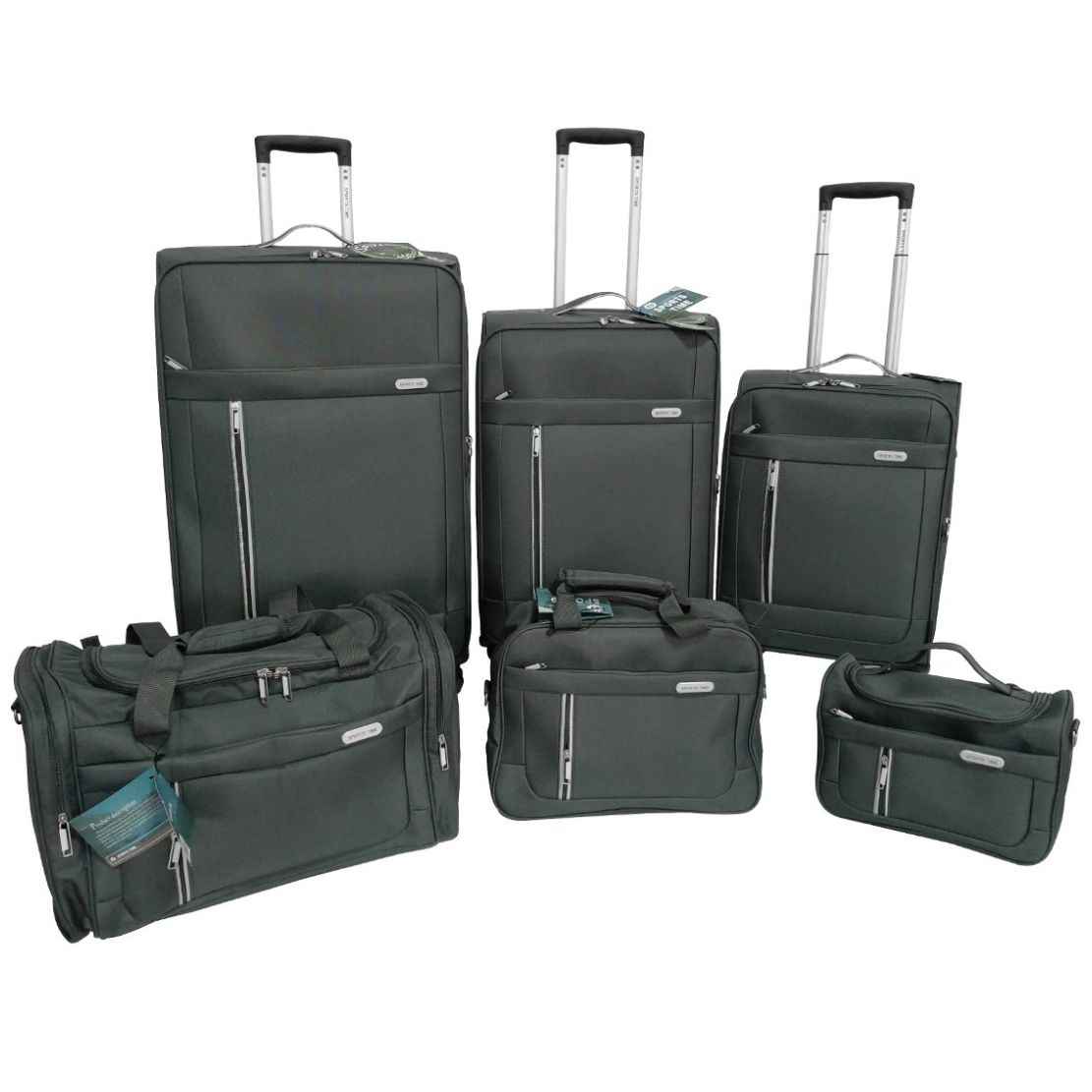 Set Maleta 20" , 24" Y 28" Duffle Messenger Y Neceser Gris St