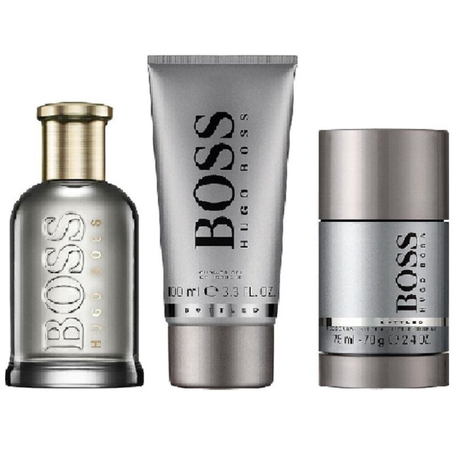 Set Eau de Parfum Hugo Boss Bottled 100 Ml + Deo + Gel de Ducha para Hombre