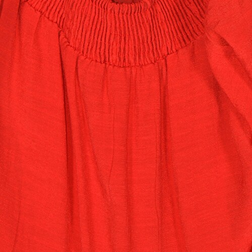 Blusa para Mujer, con Smock en Cuello y Cintas en Manga Davinchy