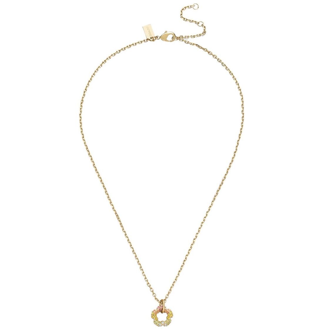 Collar Marca Coach Color Oro Acabado Brillante