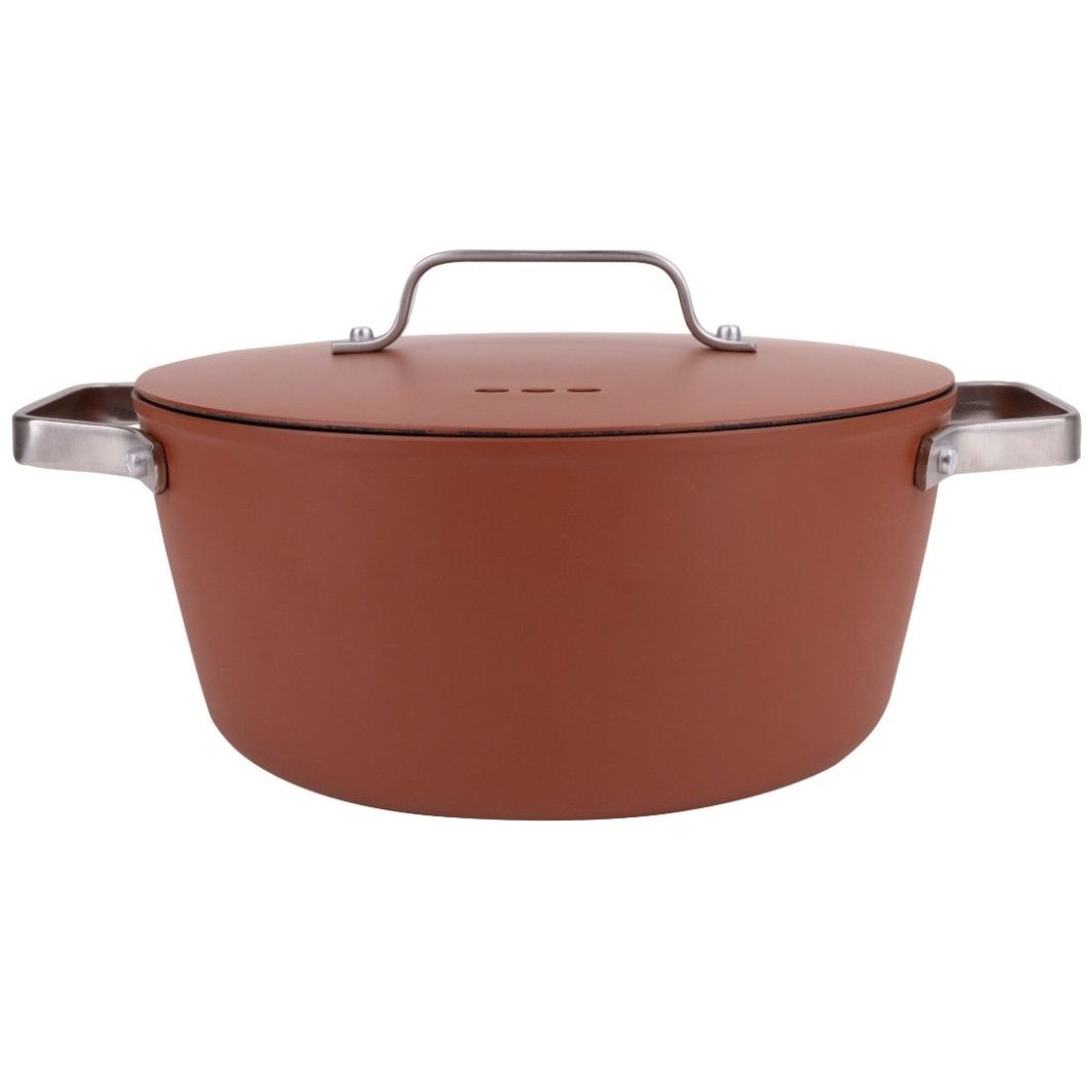 Cacerola 24 Cm Aluminio con Tapa Forjado Agros Bergner