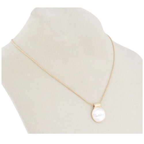 Collar con Dije Circular de Perla C2C